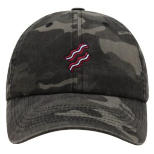 jpak bacon premium dad hat embroidered baseball cap foodie black camo