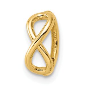 avariah solid 14k yellow gold 16 gauge infinity symbol cartilage ring