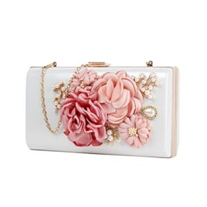 lui sui womens elegant flowers evening bags wedding clutch purse floral bride wedding clutch shoulder handbags