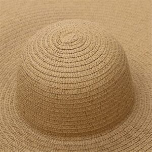 JJYGTTG Oversized for Women Wide Brim Summer Sun Hat Packable Large Paper Beach Hat (Color : D, Size : One Size)