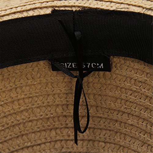 JJYGTTG Oversized for Women Wide Brim Summer Sun Hat Packable Large Paper Beach Hat (Color : D, Size : One Size)