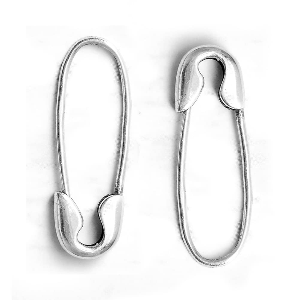 Sterling Silver Safety Pin Earrings for Women Boho-Magic Jewelry