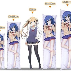 Xugang Love Live! Hanayo Koizumi Full Body Animation Pillowcase Dakimakura, 150x50cm Peach Skin/2WAY Embracing Body Pillowcase Full Body Animation Pillowcase