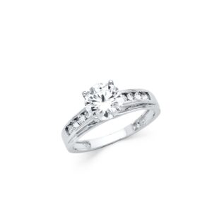 jewels by lux 925 sterling silver channel set round 1.5ct cubic zirconia cz engagement ring size 5