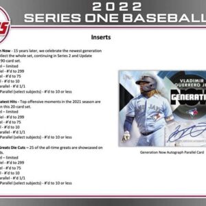 2022 Topps Baseball Series 1 Retail Display Box (24 Packs)