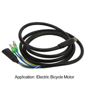 E Bike Motor Conversion & Extension Cable 130cm 9 Pin with Waterproof Connector Copper & Plastic for Electric Bike Black