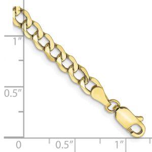 Avariah 10k Yellow Gold 4.3mm Semi-Solid Curb Link Chain - 7"