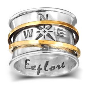 boho-magic 925 sterling silver spinner fidget compass ring for women (10)