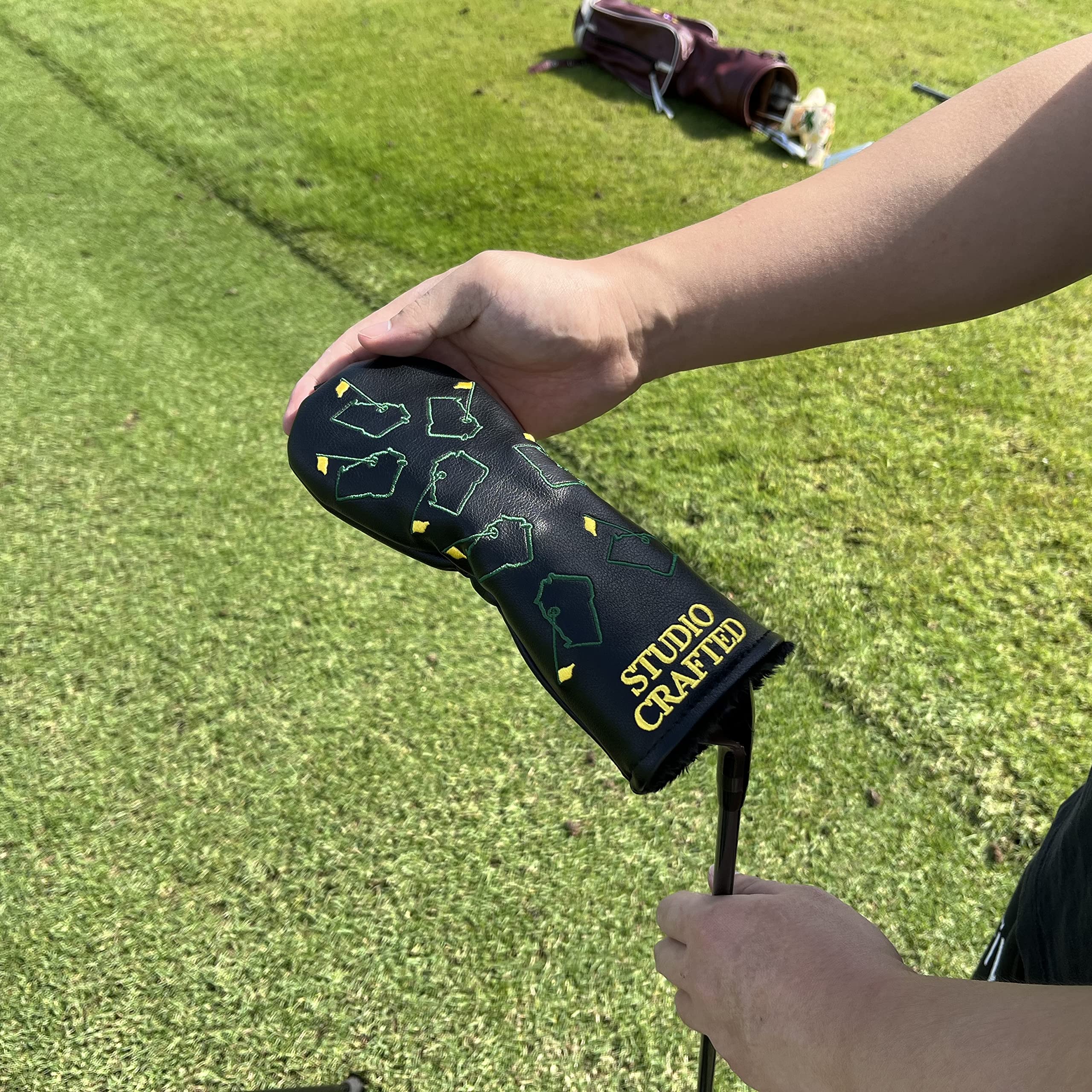 Studio Crafted Augusta Georgia Golf Driver Fairway Woods Hybrid Headcover Black (Hybrid Cover)