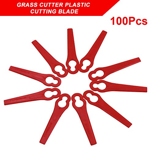 100Pcs Grass Trimmer Plastic Blades For KULLER OZITO Mower Strimmer Replacement