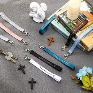 Inbagi 50 Pieces Bible Verse Keychain Religious Keychain Religious Easter Keychain Christian Keychain Bulk Grandparents Day Gifts for Church Sunday School Teacher Appreciation Day(Graceful Colors)