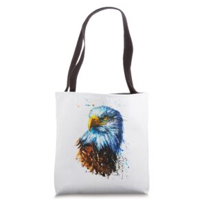 american eagle, hand painted eagle tote bag