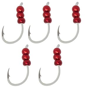 tooth shield tackle plummeting hooks slip bobber hooks walleye hooks octopus hooks (glow / metallic red)