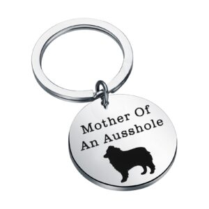 cenwa australian shepherd keychain mother of an ausshole jewelry australian shepherd gifts aussie dog lover gift (of an ausshole k)