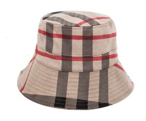 ruinuo plaid bucket hat women soft sun hat for spring summer autumn winter travel velvet tartan packable bucket hats kaki