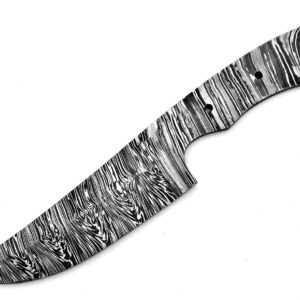 Hand Forged Damascus Steel 9" Hunting Knife Blank Blade for Skinner Knife Making