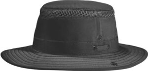 tilley airflo snap-up hat - black/black 7 1/8