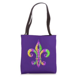 fleur de lis, mardi gras, symbol, carnival, costume, party, tote bag