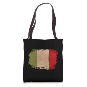 vintage distressed design italian flag italy tote bag