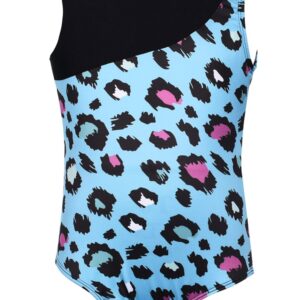 Rosdeer Little Girls' Swimming Gymnastics Blue Leotard Dancewear 6X-7