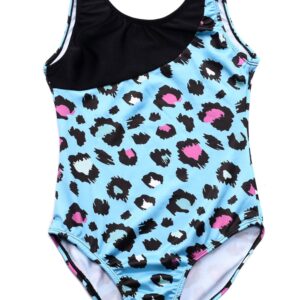 Rosdeer Little Girls' Swimming Gymnastics Blue Leotard Dancewear 6X-7