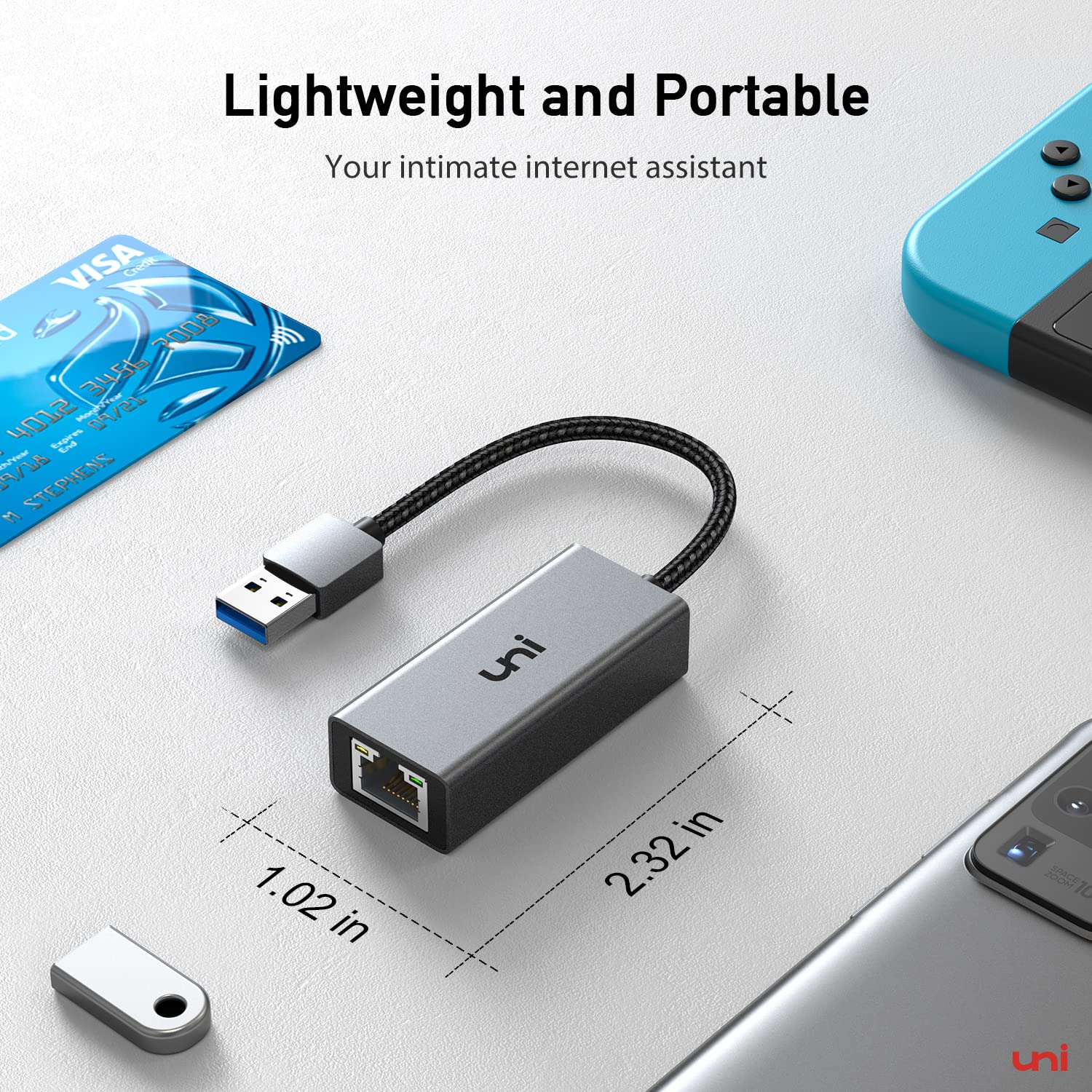 USB to Ethernet Adapter Bundle with USB 3.0 to Ethernet Adapter for Nintendo Switch