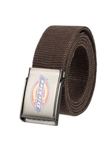 dickies men’s cotton web belt with military logo buckle