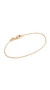 alexa leigh women's 1mm diamond cut ball chain bracelet, yellow gold, one size