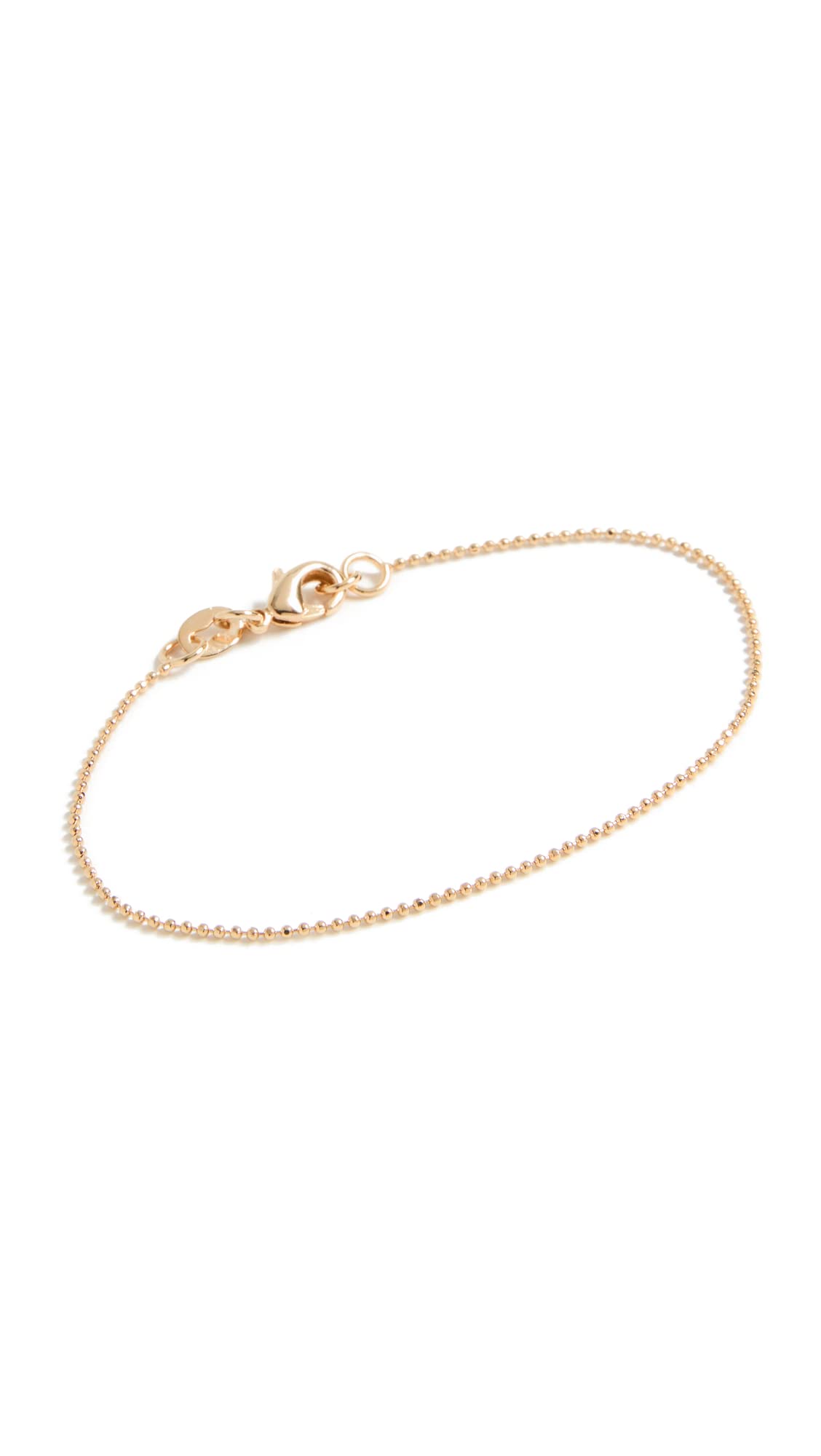 Alexa Leigh Women's 1MM Diamond Cut Ball Chain Bracelet, Yellow Gold, One Size