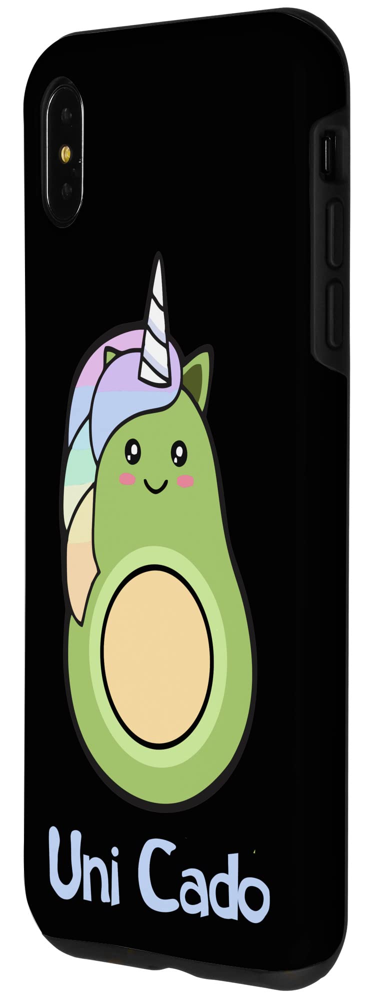 iPhone XS Max Uni Cado, Cute Avocado, Funny Unicorn, Guacamole, Vegan Case