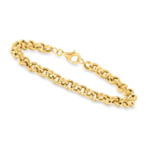 canaria 10kt yellow gold rolo-link bracelet. 8 inches