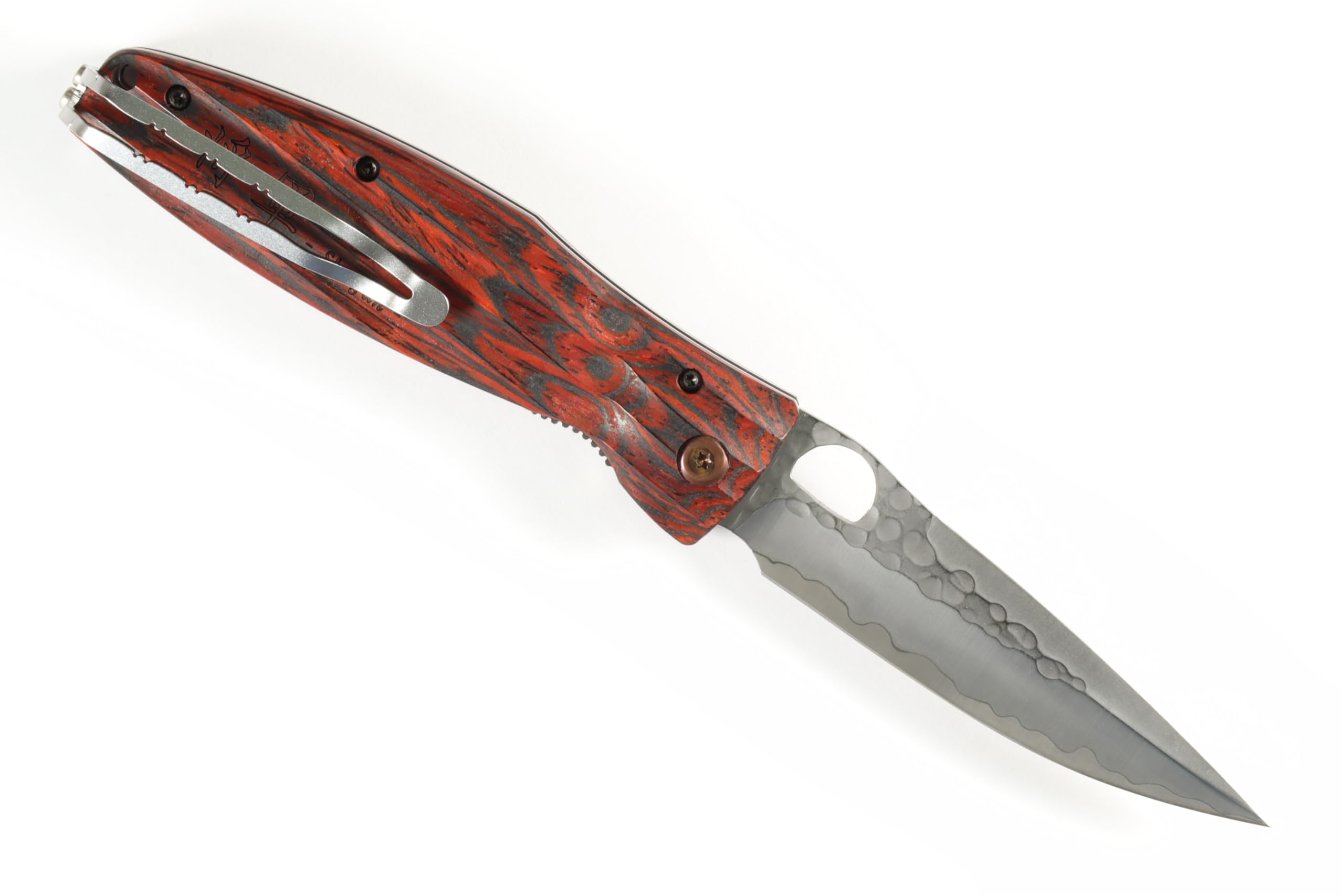 Mcusta Seki Japan MC-183G Leyasu Red & SPG2 San Mai Folding Hunter Knife