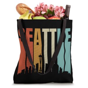 1970's Retro Seattle Skyline - Washington State Tote Bag