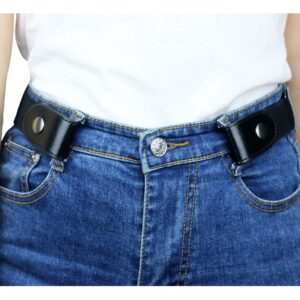 maikun 4P Belt No Buckle Women/Men Stretch Belt, Invisible Elastic strap for Jeans Pants Dresses, Waist size 24-50''