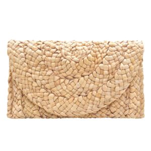 lytosmoo straw clutch purses for women woven straw beach handbag envelope clutch rattan clutch for summer