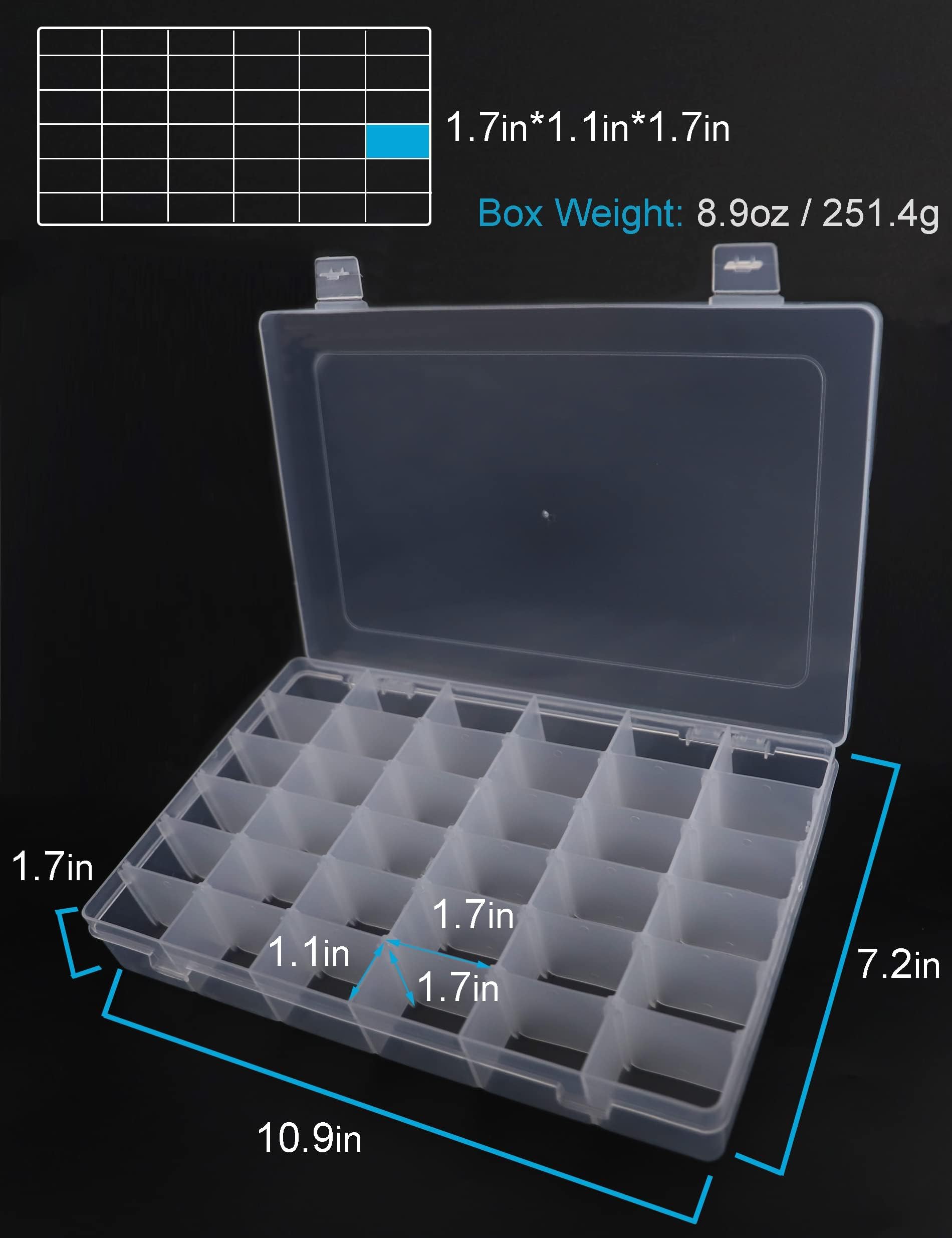 Beoccudo Tackle Box Organizer Box Bead Storage Plastic Organizer Bead Box 3600 Tackle Box Bead Containers for Organizing