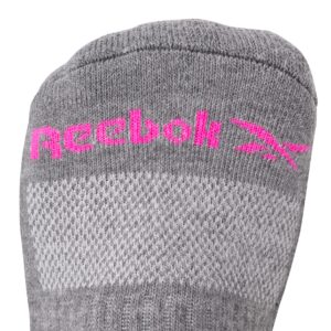 Reebok Women's Low Cut Socks - 12 Pack Performance Cushioned Comfort No Show Socks - Athletic Socks for Women (4-10), Size 4-10, BlackWhiteGrey