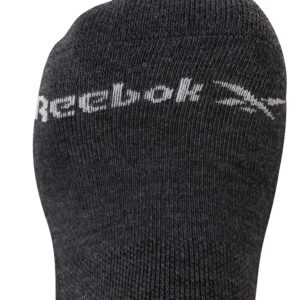 Reebok Men's Low Cut Socks - 12 Pack Performance Cushion Comfort No Show Socks - Breathable Athletic Socks for Men (6-12.5), Size 6-12.5, All Grey