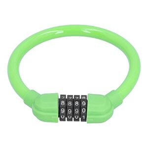 bike cable lock, wear-resistant waterproof and dustproof lightweight and portable bike lock for cycling(green)