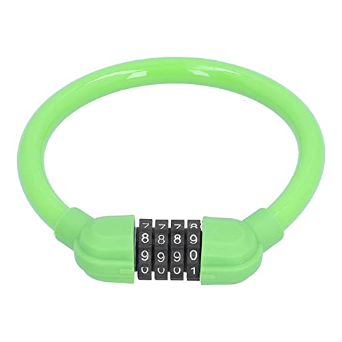 Bike Cable Lock, Wear-Resistant Waterproof and Dustproof Lightweight and Portable Bike Lock for Cycling(Green)