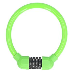 Bike Cable Lock, Wear-Resistant Waterproof and Dustproof Lightweight and Portable Bike Lock for Cycling(Green)