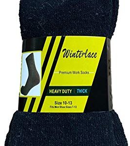 48 Pairs Bulk Thermal Work Socks for Men, Heavy Duty Thick Winter Boot Sock