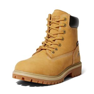 timberland pro women's direct attach 6 inch soft toe insulated waterproof industrial work boot, wheat, 9 wide