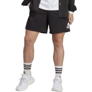 adidas men's essentials logo shorts, black, white, 3x-large