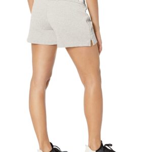 adidas Women's Plus Size Essentials Linear French Terry Shorts, Medium Grey Heather/White, 2X