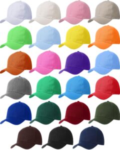 23 pieces blank baseball caps bulk running retro adjustable plain sports unisex trucker hats for women man multi colored