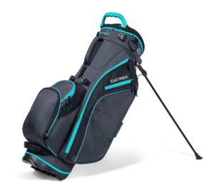 datrek go lite hybrid stand bag, charcoal/turquoise/black