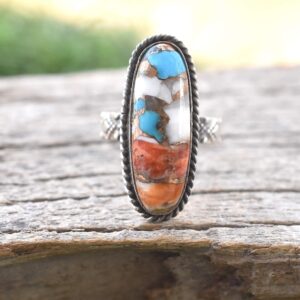 Rekha Gems Oyster Copper Turquoise- 925 Sterling Silver Ring-Turquoise Jewelry- TQ-16 (6.50 US)