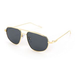 feisedy retro trendy aviator sunglasses women men 90s small vintage glasses stylish gold metal oval sunglasses b2906