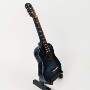 ALANO Blue Miniature Guitar Model Musical Instrument Ornaments Guitar Ornament Home Decoration (G-N-10)